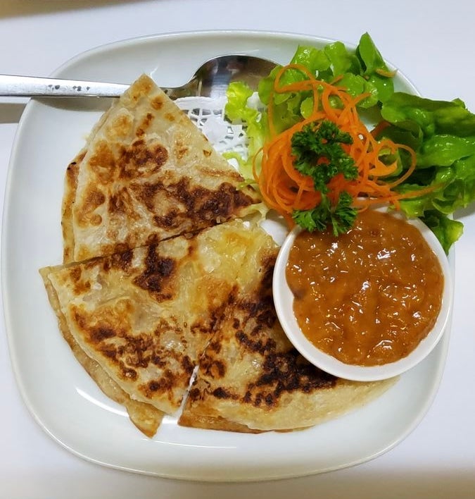 Roti Bread with Peanut Sauce | Thai Pacificpine Restaurant